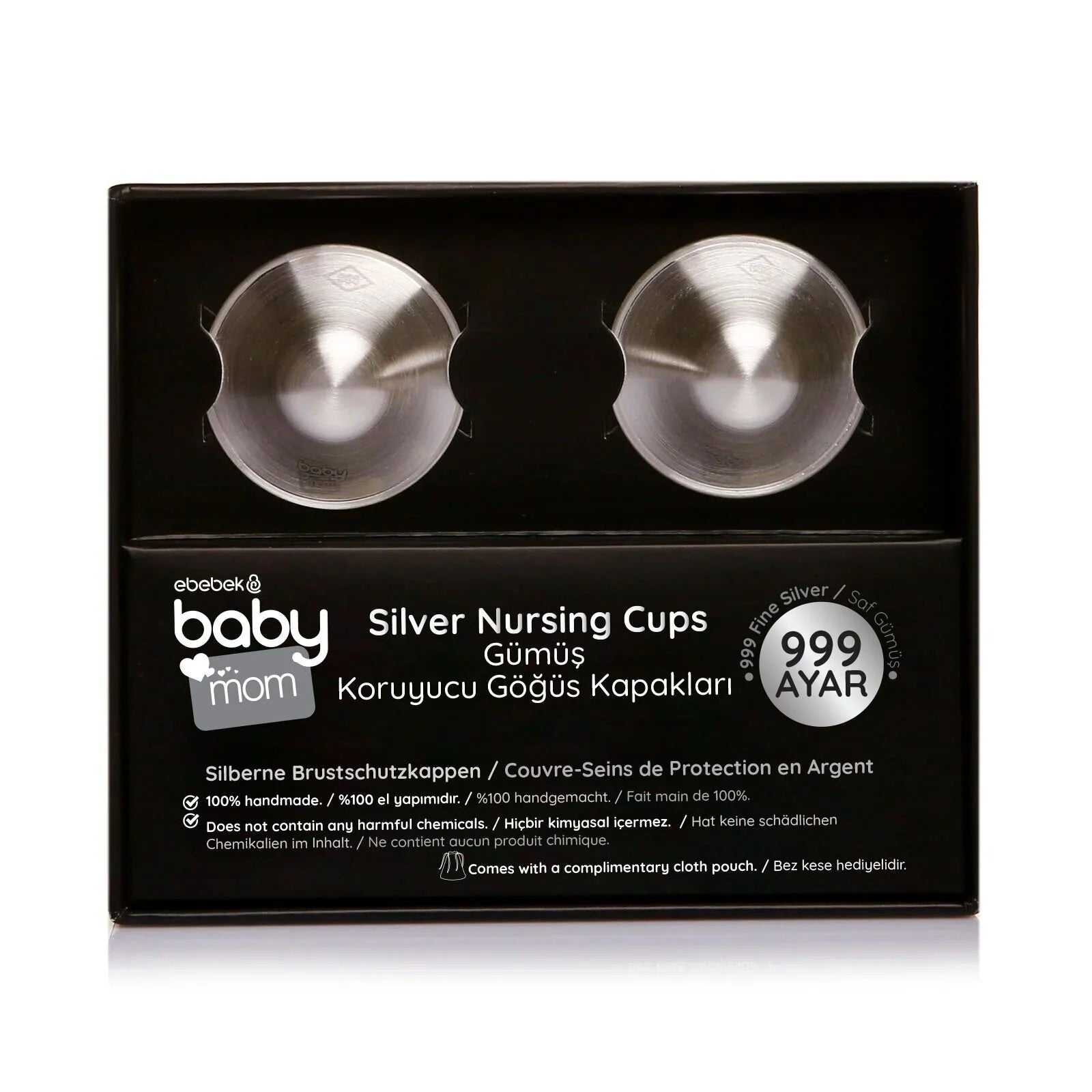 Nipple Silverettes Boboduck Pure Silver Nursing Cups - X-L Size Nipple ...