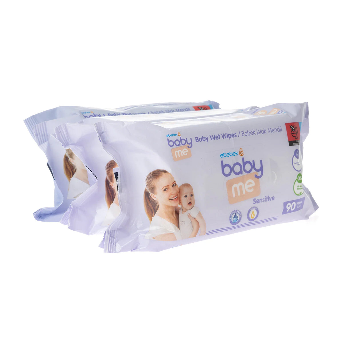 Baby Me Sensitive 3x90 Wipes | Alcohol Free Baby Wipes | ebebek