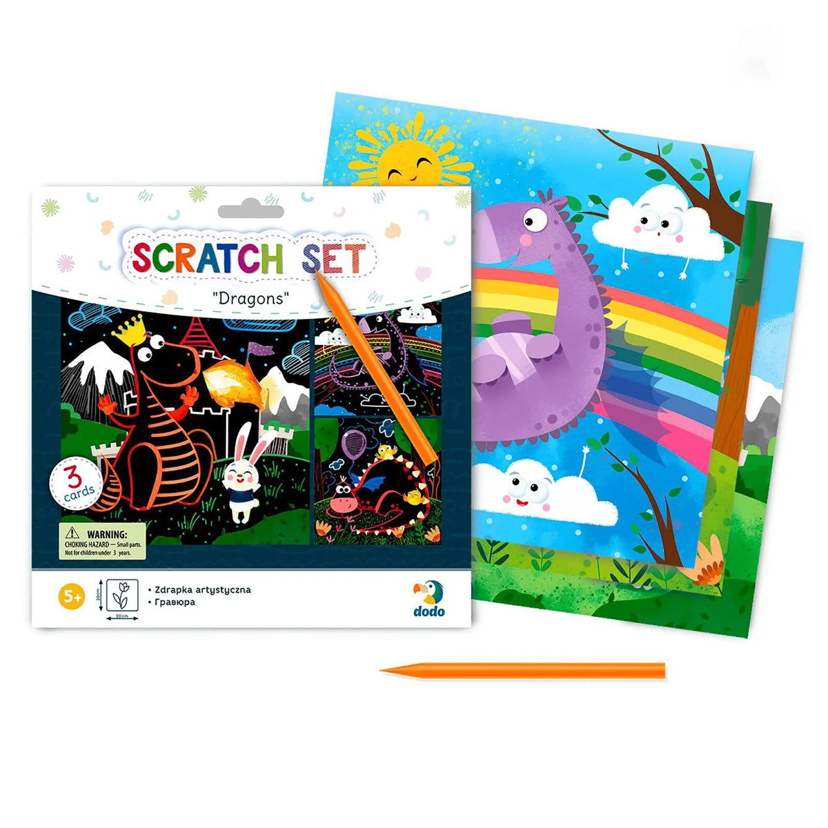 Dodo Scratch Set Dragons for Creative Kids | ebebek